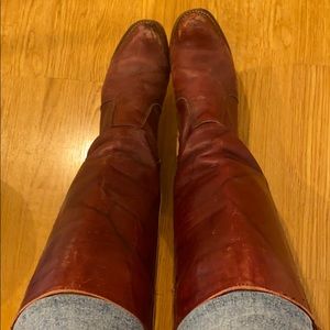 Dex | Shoes | Dex Red Leather Boots In Goodfair Condition | Poshmark